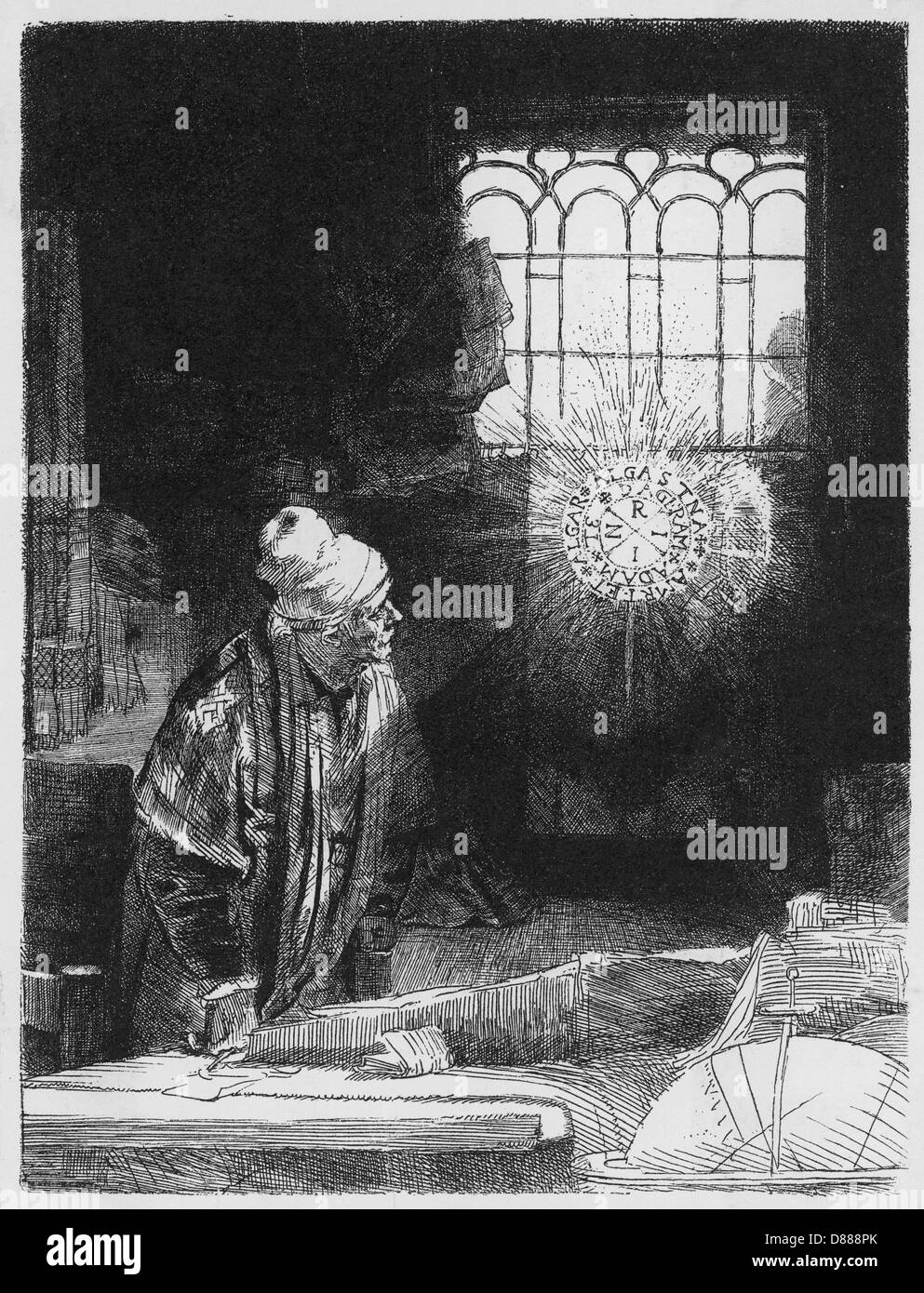 Faust conjuring hi-res stock photography and images - Alamy