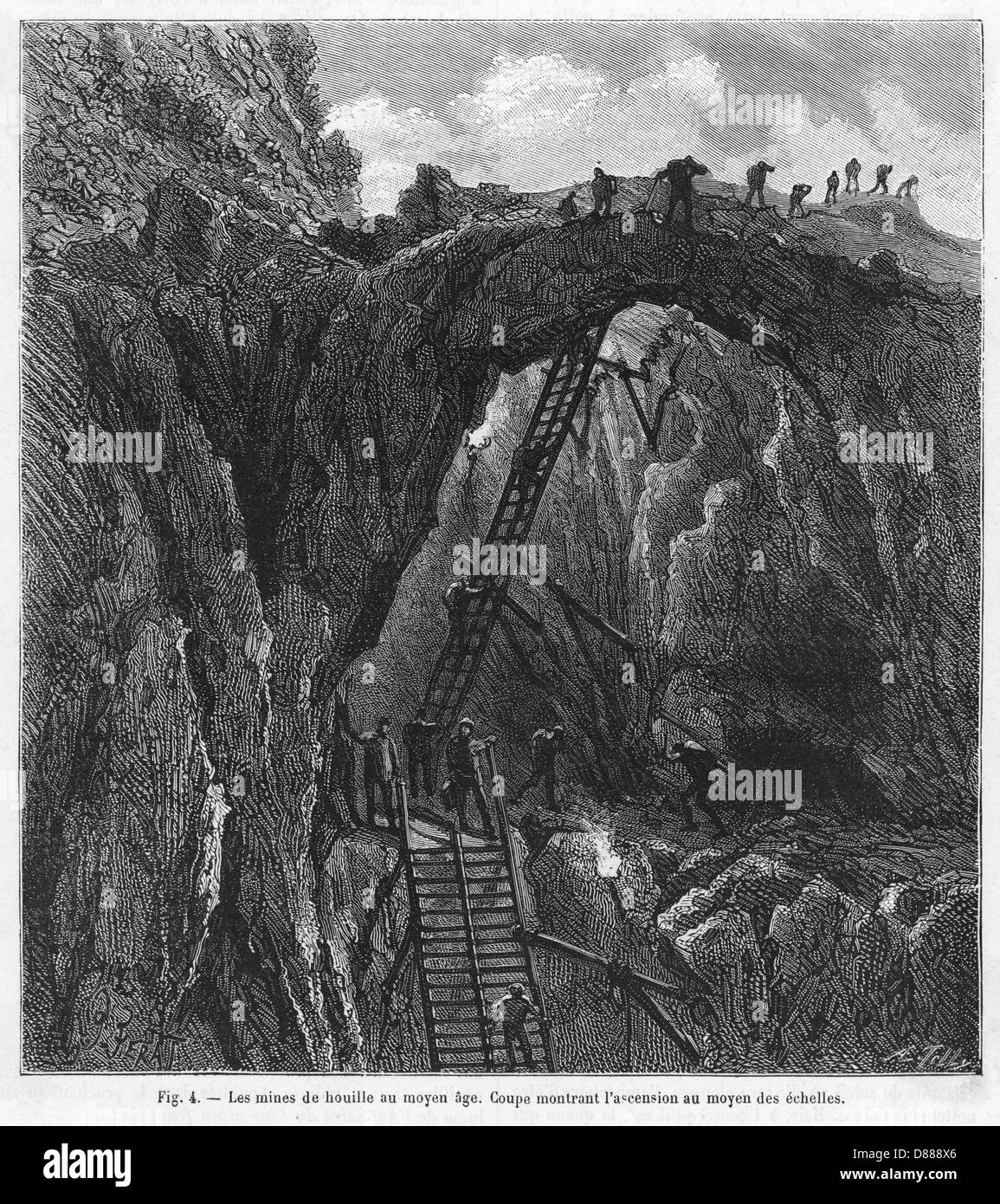 Medieval mining Black and White Stock Photos & Images - Alamy