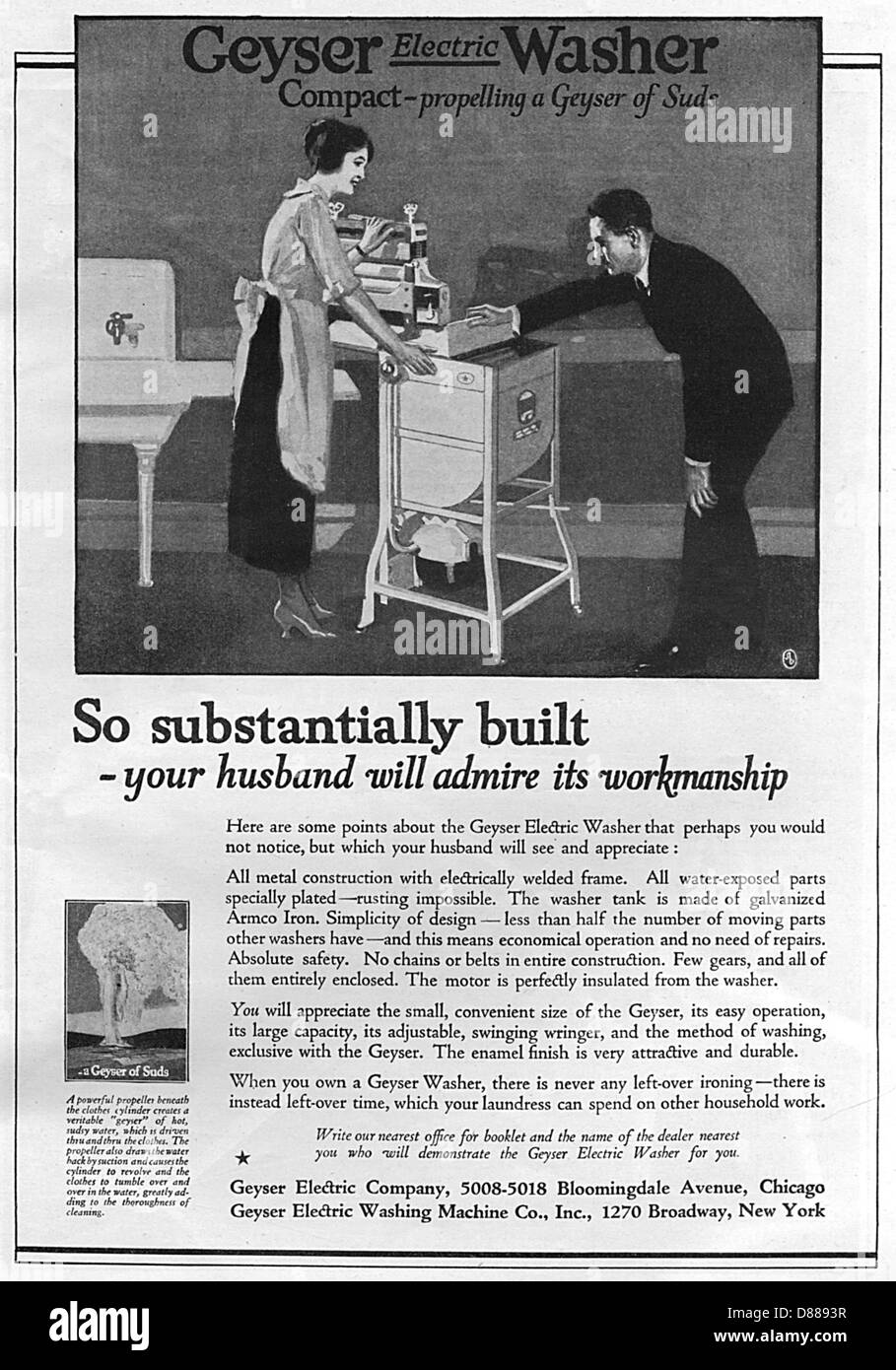 GEYSER WASHING MACHINE Stock Photo - Alamy