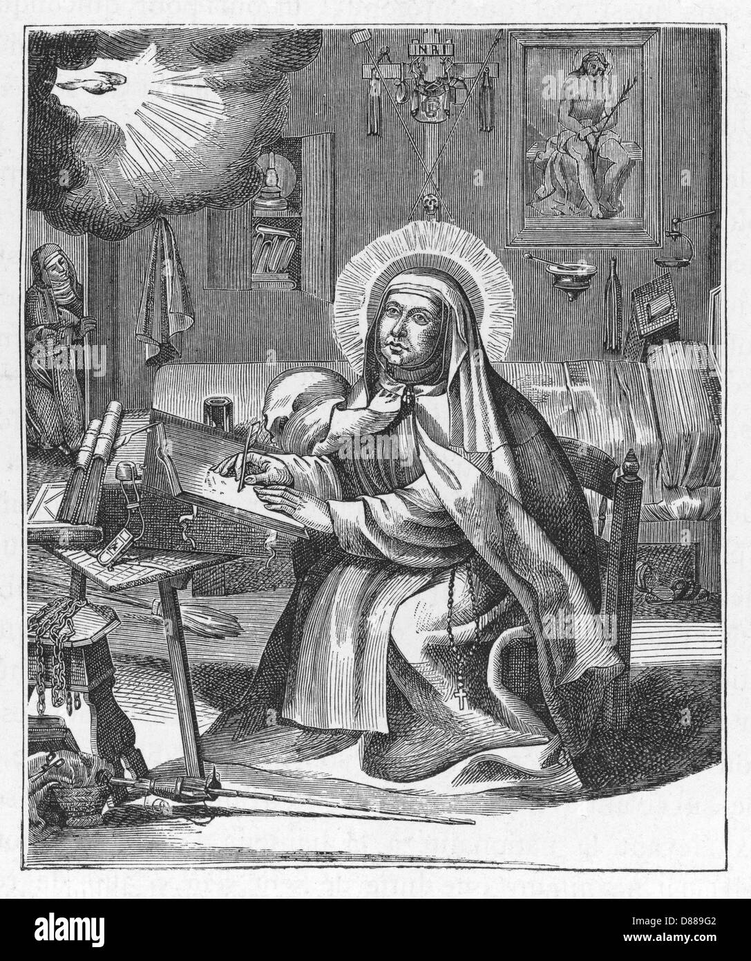 SAINT TERESA WRITING Stock Photo - Alamy