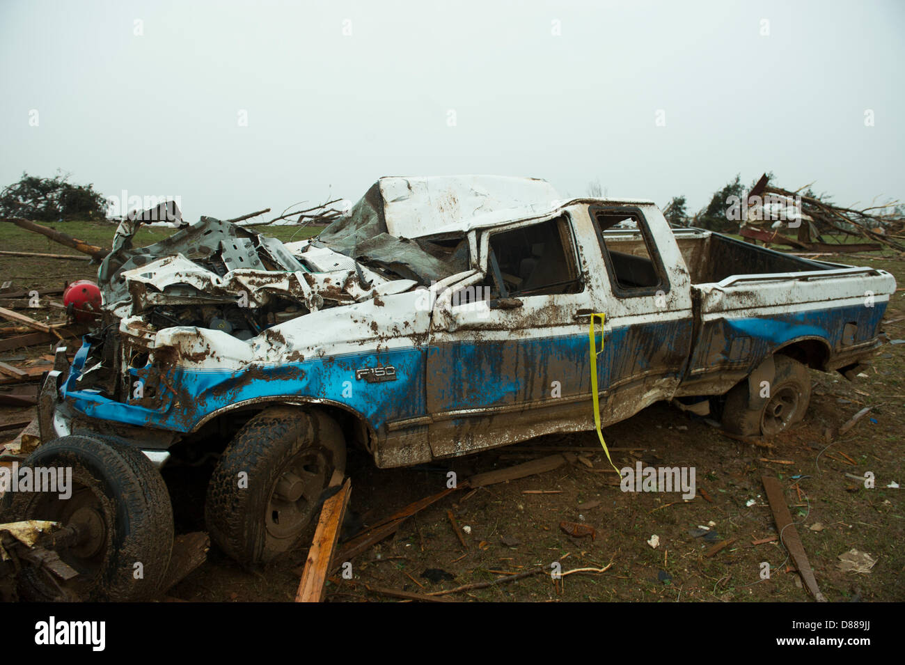 Oklahoma, USA. May 21, 2013. A Ford pickup was completely destroyed by ...