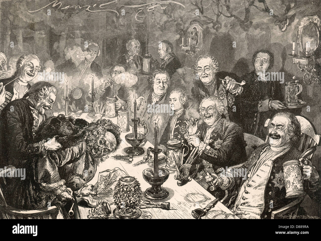 GERMAN PIPE SMOKERS C18 Stock Photo - Alamy