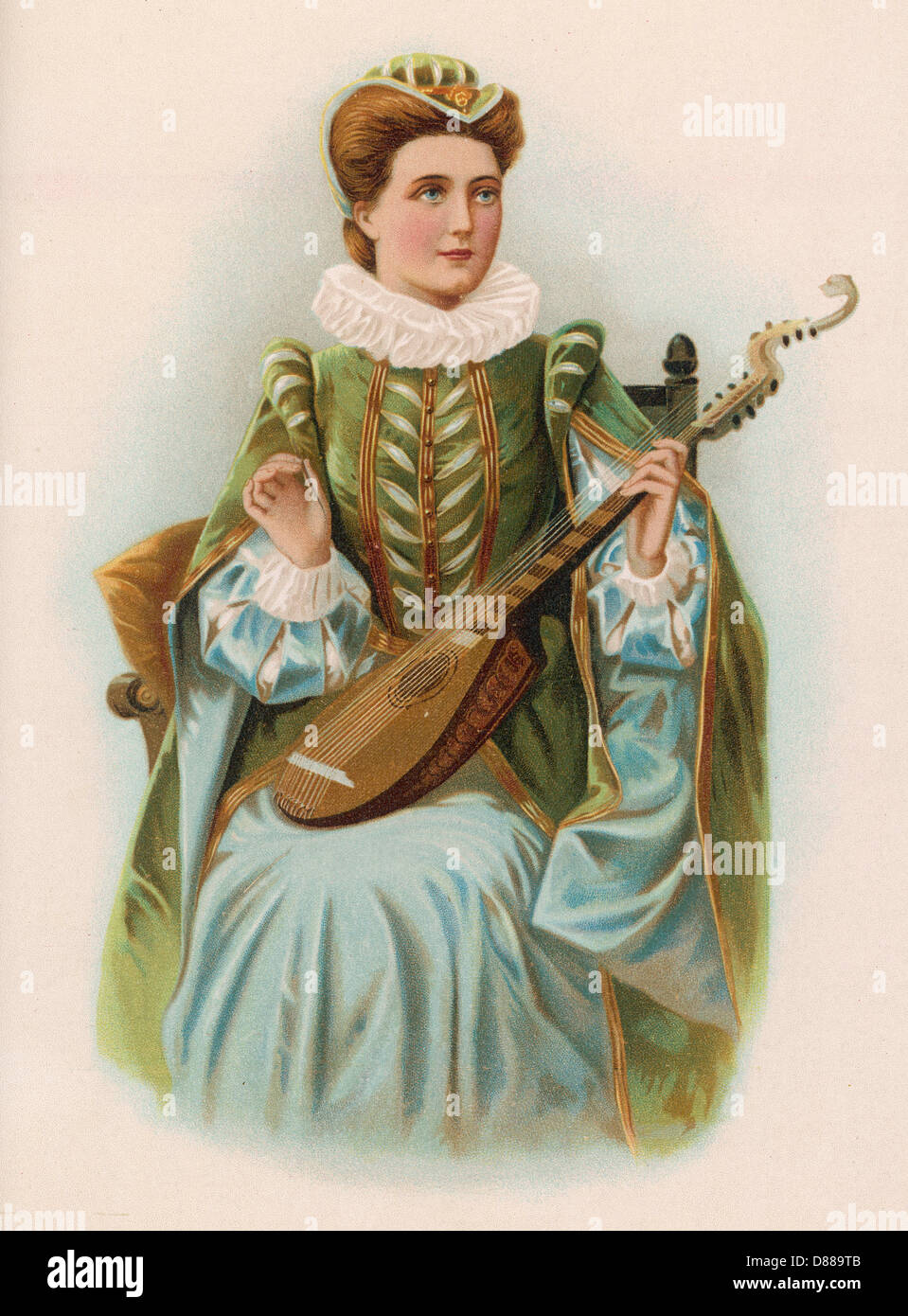 Lady playing the lute hi-res stock photography and images - Alamy