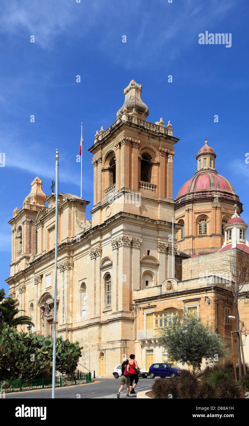 Malta, Vittoriosa, Birgu, Church of St Lawrence Stock Photo - Alamy