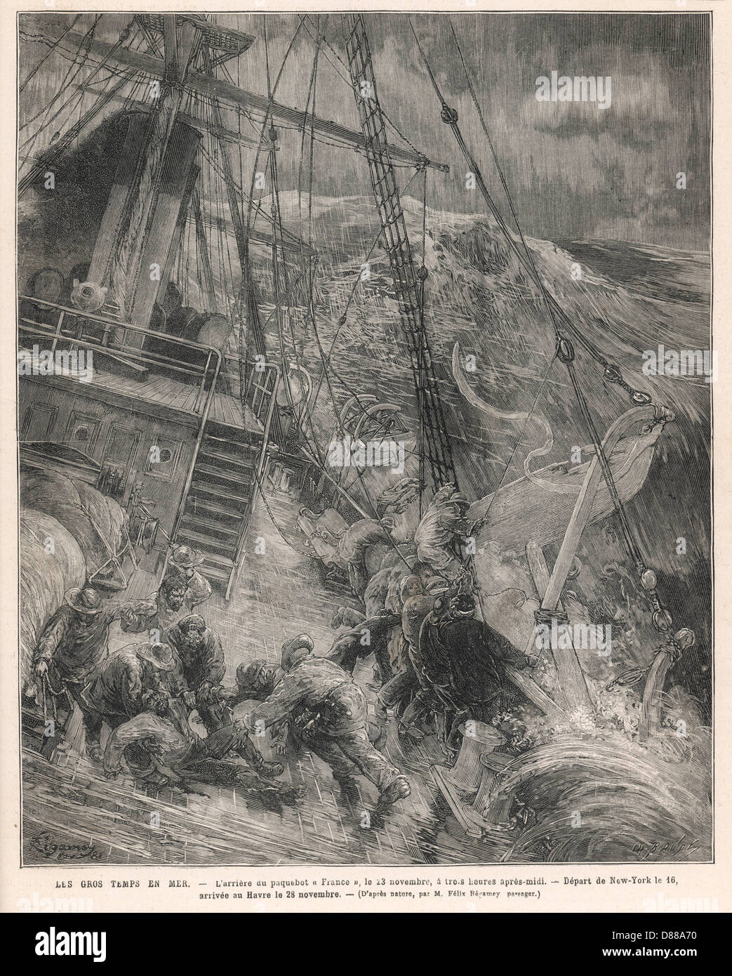 Ship In High Seas Stock Photo - Alamy