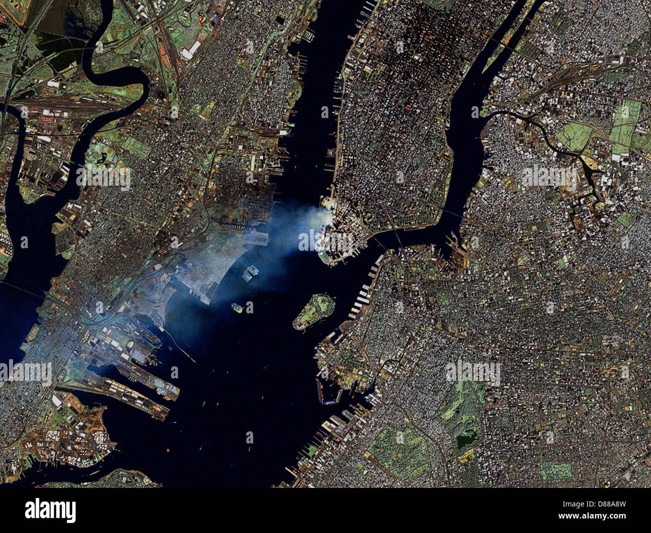 Manhattan on September 12 - Landsat7 Stock Photo - Alamy