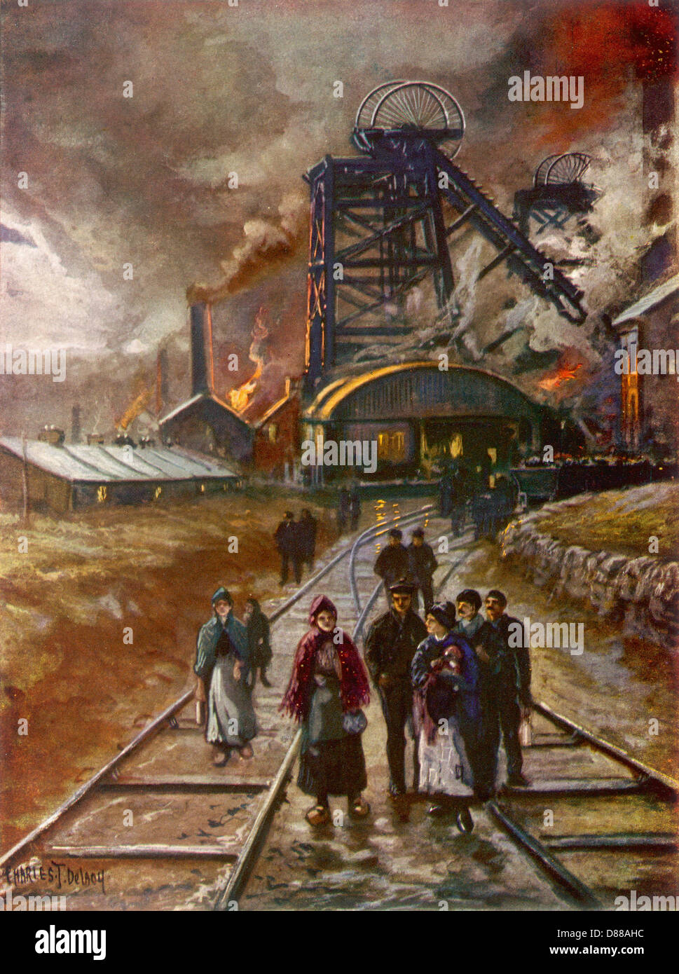 MINERS COMING TO WORK Stock Photo - Alamy