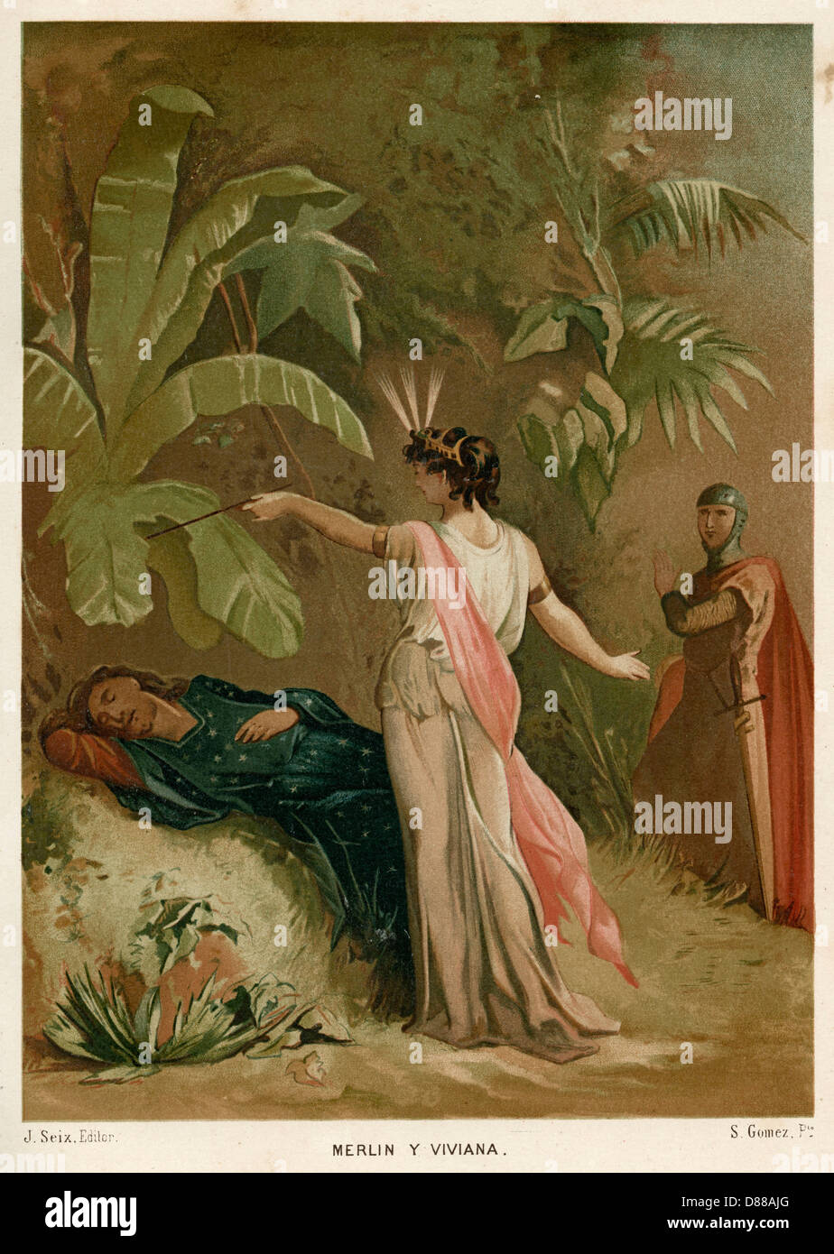 Merlin and Vivian Stock Photo - Alamy