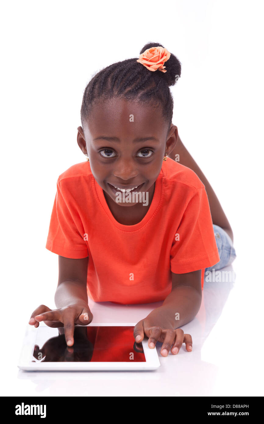 Black child tablet hi-res stock photography and images - Alamy