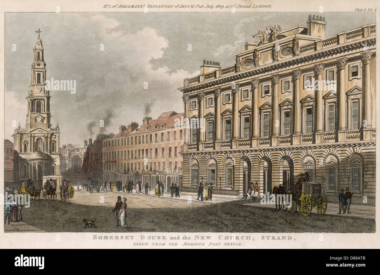 St mary le strand church on the strand in london hi-res stock ...