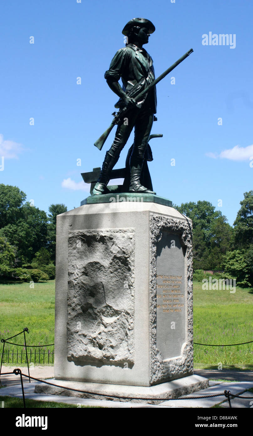 Minuteman statue 1 - Old North Bridge Stock Photo - Alamy