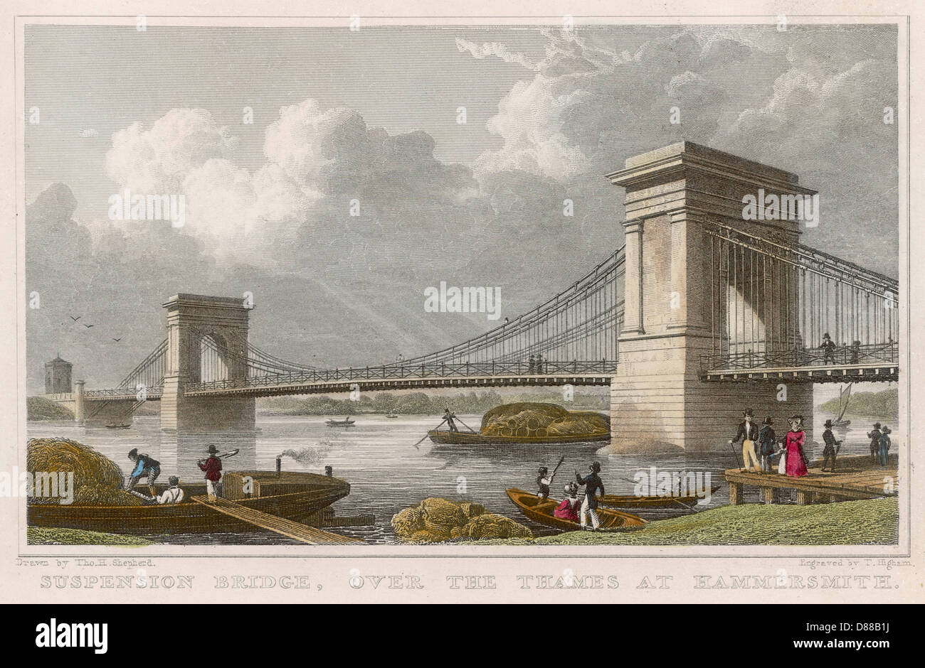 Hammersmith suspension bridge hi-res stock photography and images - Alamy