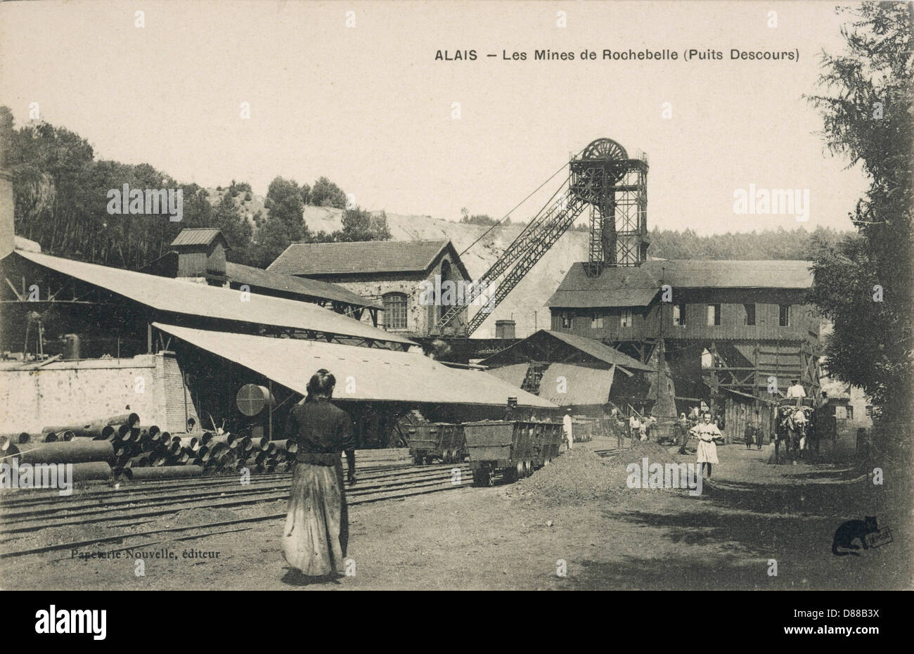 Rochebelle Mine - 1904 Stock Photo - Alamy