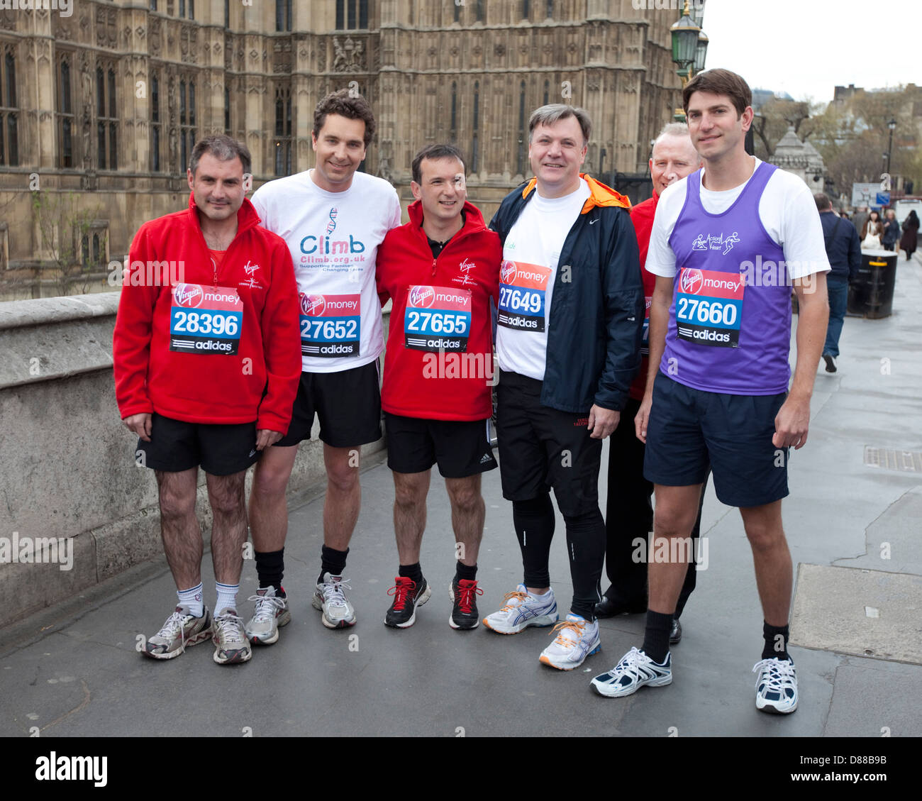 shadow chancellor ed balls and other members of parliament photocall ...