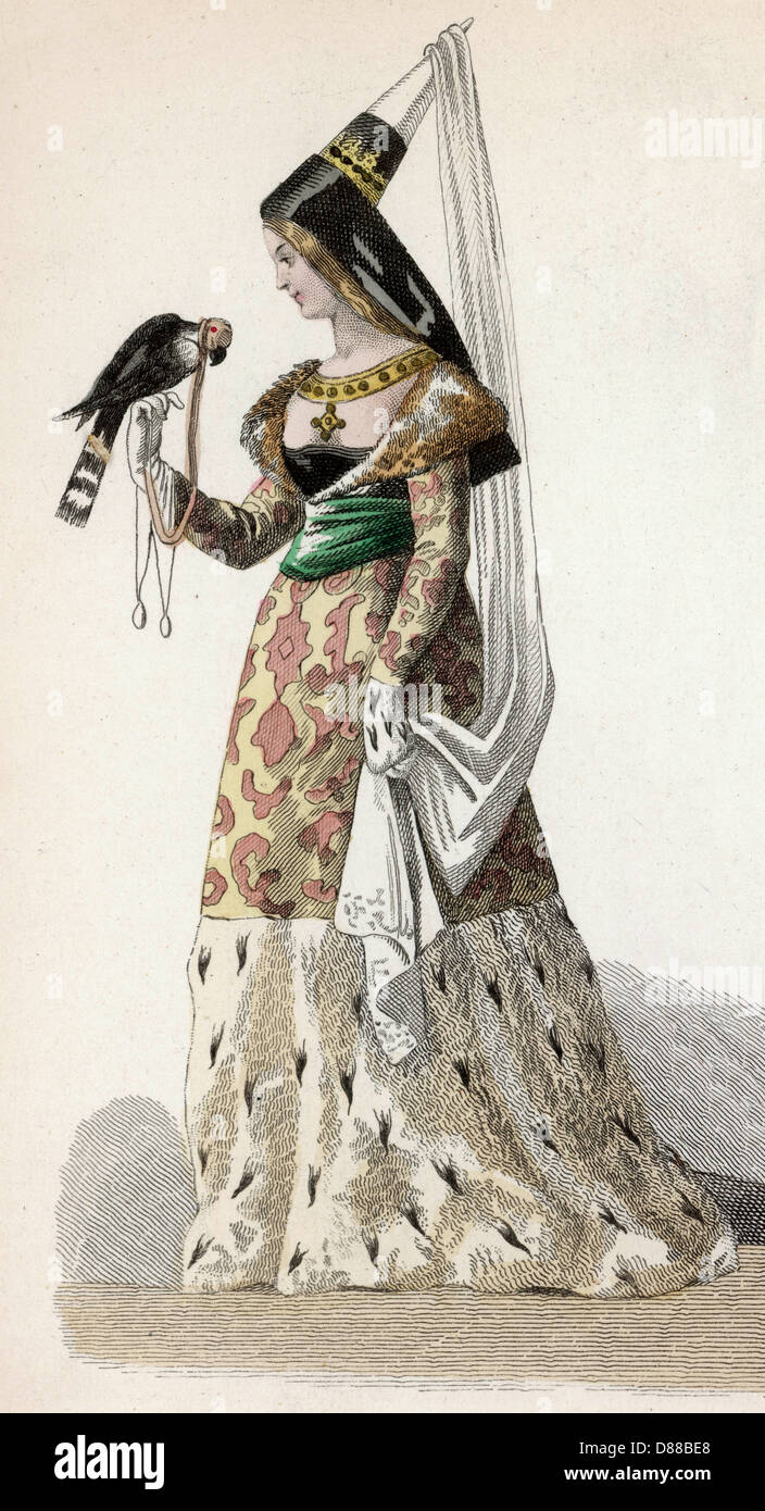 Lady With Falcon Stock Photo - Alamy