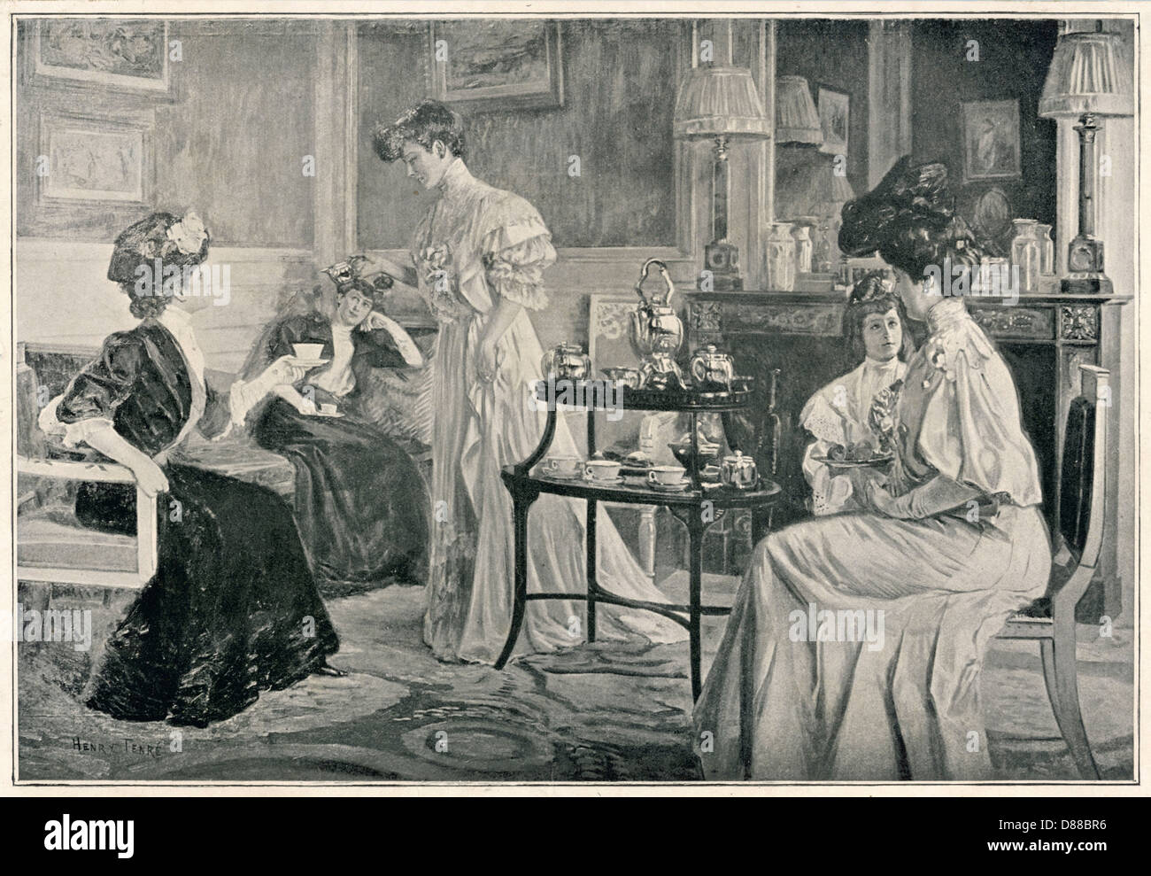 Edwardian At Home Stock Photo - Alamy