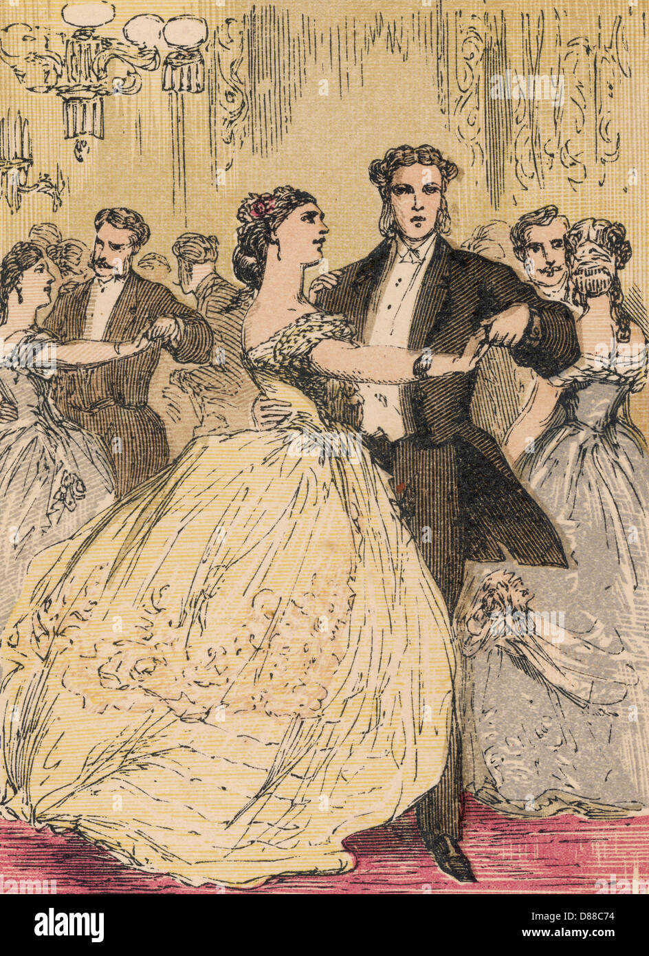 BALL SCENE, - circa 1860 Stock Photo - Alamy