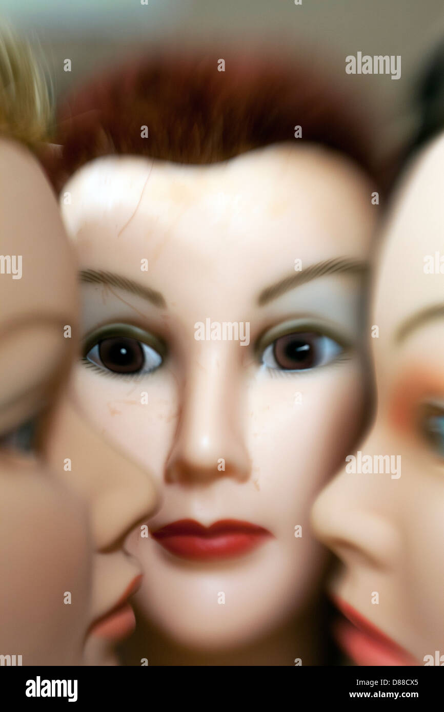 Creepy mannequin heads Stock Photo - Alamy