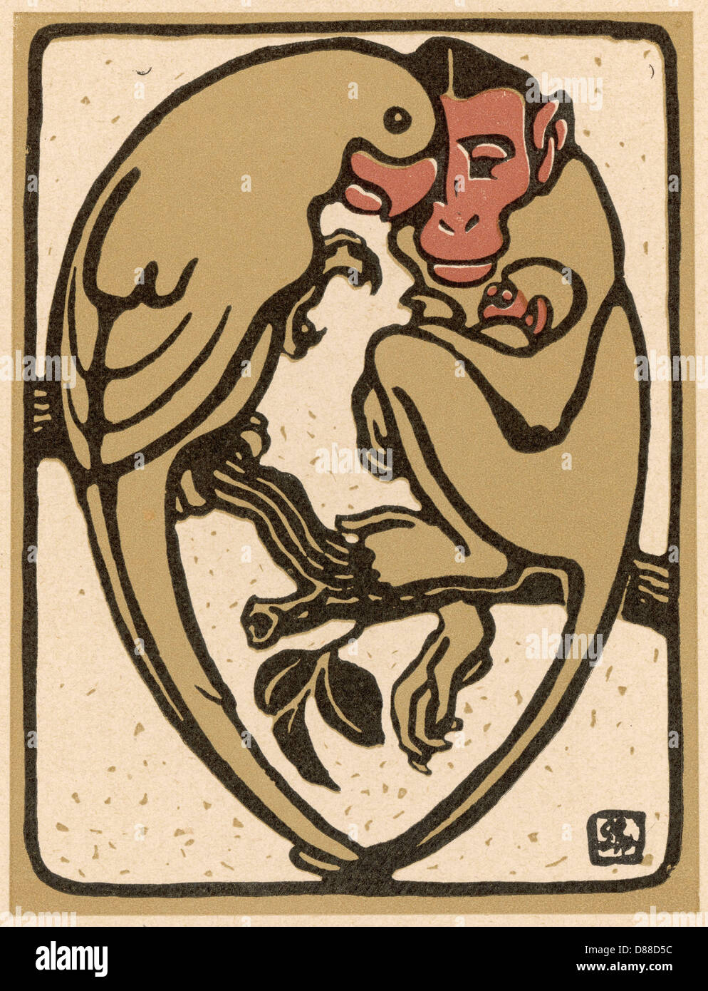 MONKEY & PARROT Stock Photo - Alamy