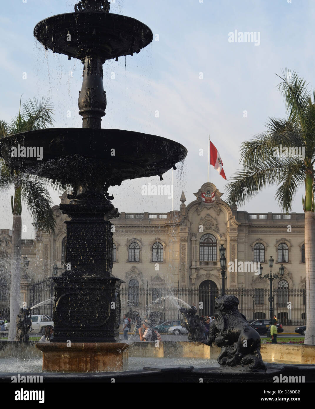 The Peruvian Government Palace in the Plaza de Armas of Lima, Peru ...