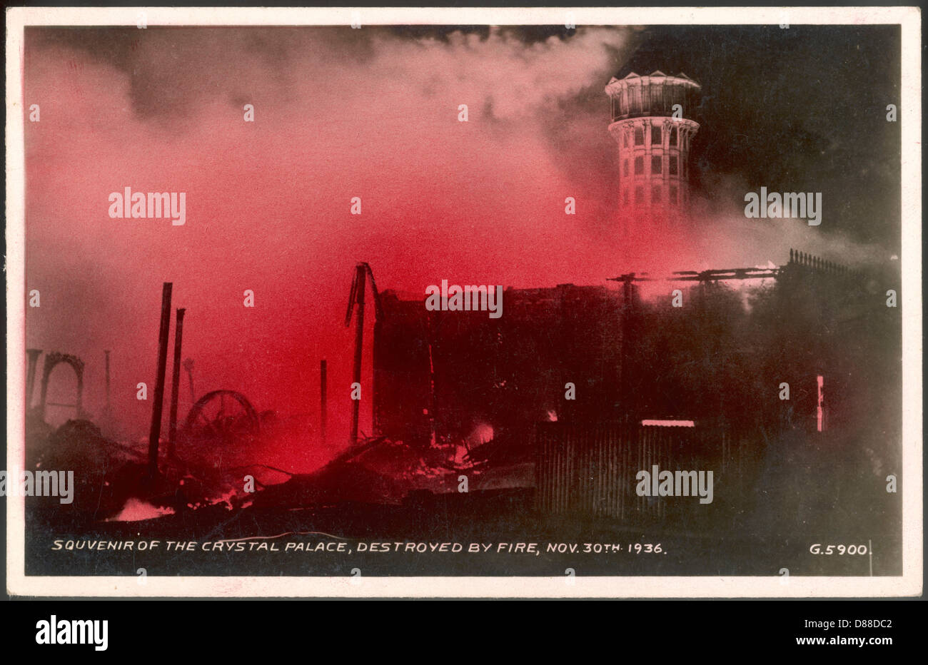 Crystal palace fire 1936 hi-res stock photography and images - Alamy
