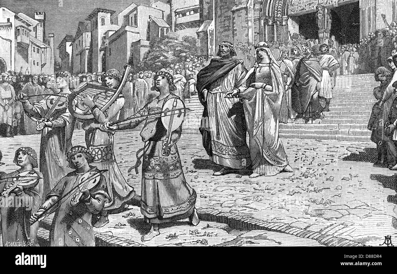 Medieval marriage Black and White Stock Photos & Images - Alamy