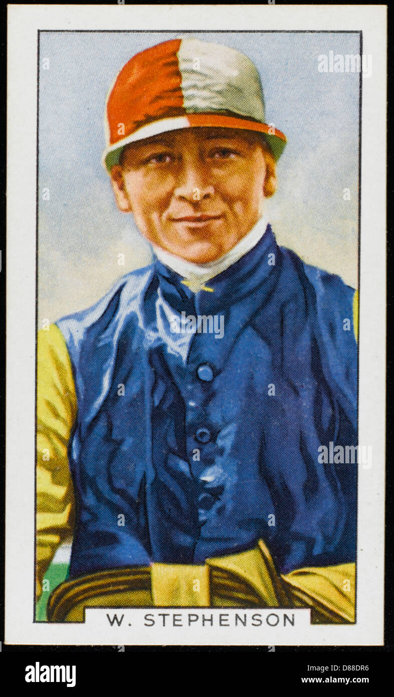 Jockey - W Stephenson - 20th century Stock Photo - Alamy