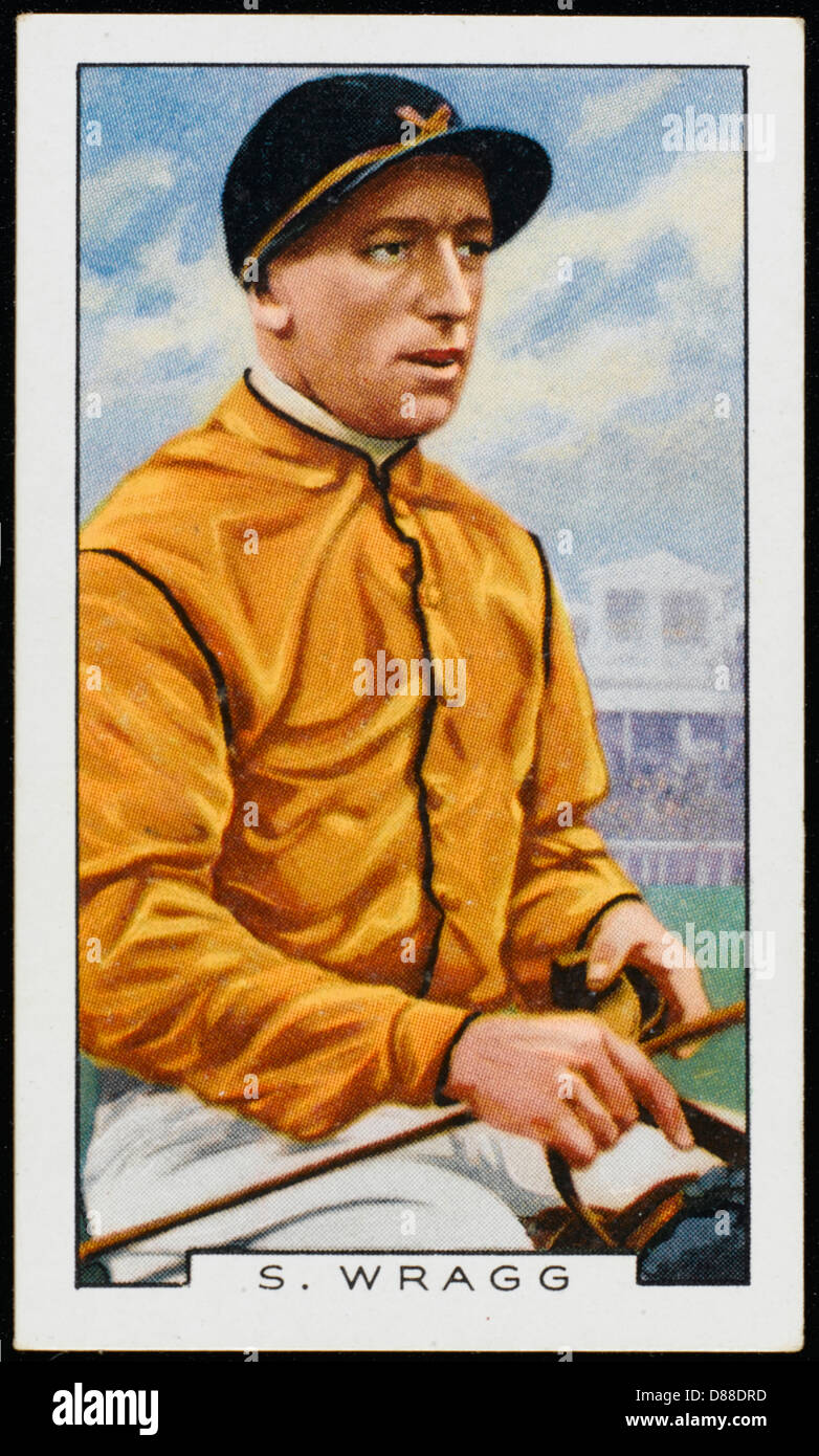 Jockey - Sam Wragg - 20th century cigarette card Stock Photo - Alamy