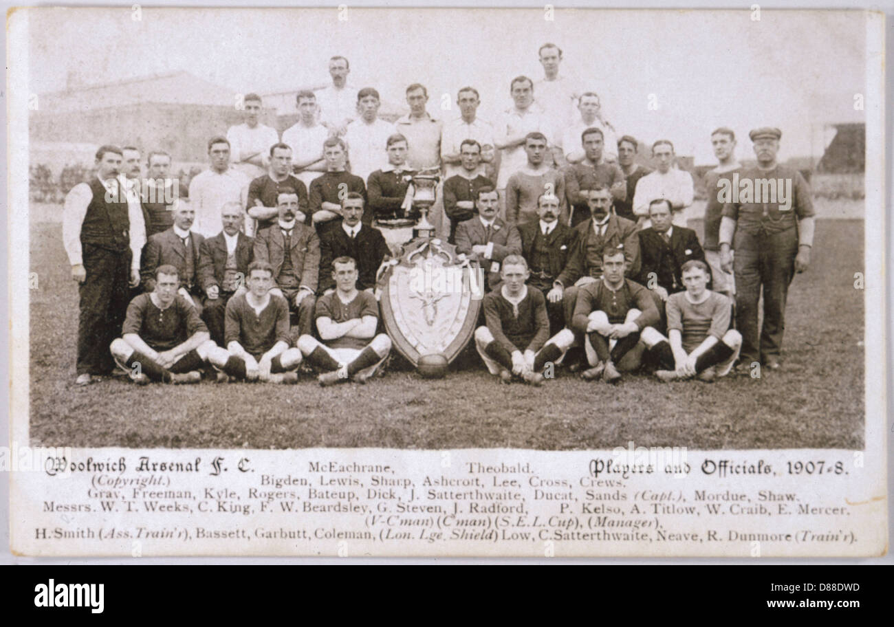 Woolwich Arsenal Team Stock Photo - Alamy