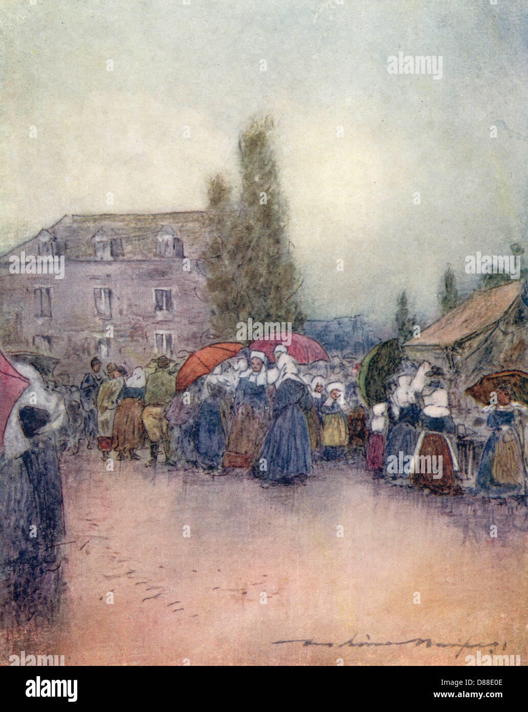 Breton Fair - in the Rain Stock Photo - Alamy