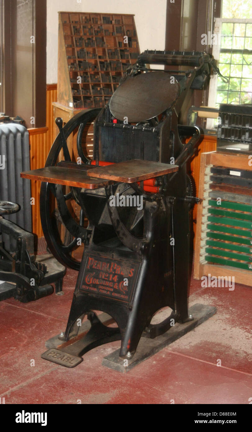 Roycroft printing press Stock Photo - Alamy
