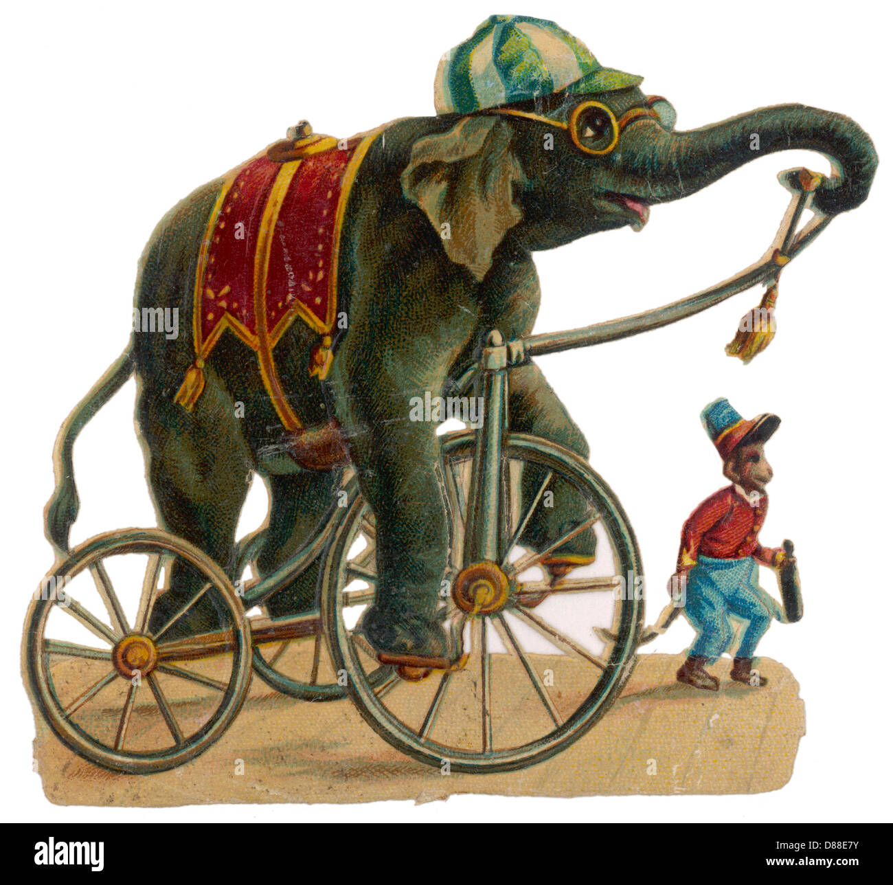 Circus Elephant - Monkey Stock Photo - Alamy