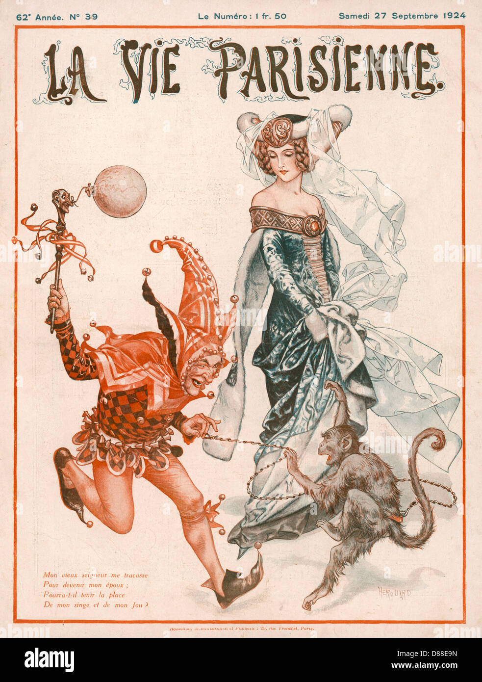 JESTER AND LADY Stock Photo - Alamy