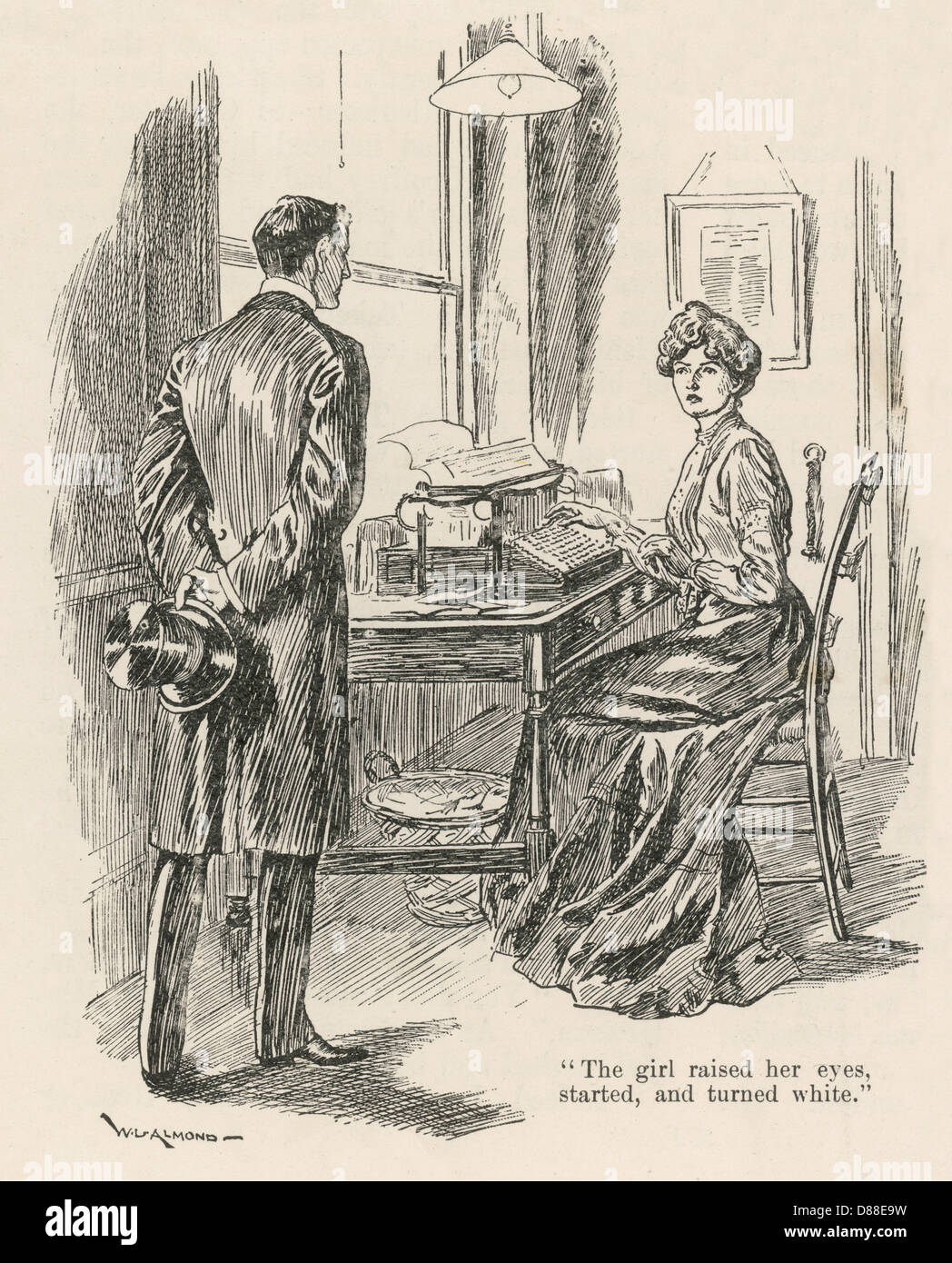 TYPIST & BOSS, 1890 Stock Photo - Alamy