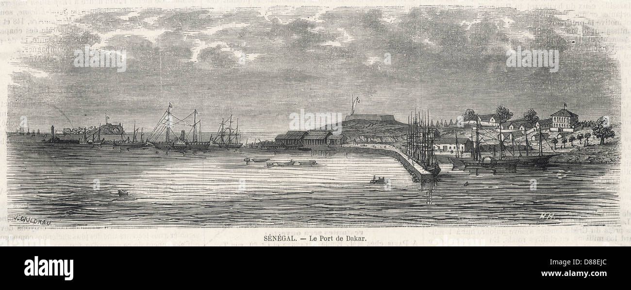 SENEGAL/DAKAR PORT 1867 Stock Photo - Alamy