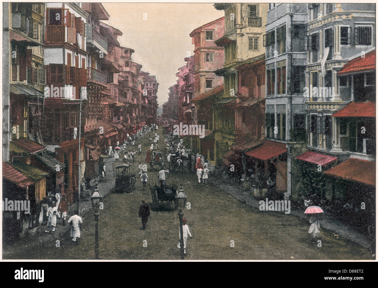 India Bombay Street 1890 Stock Photo - Alamy