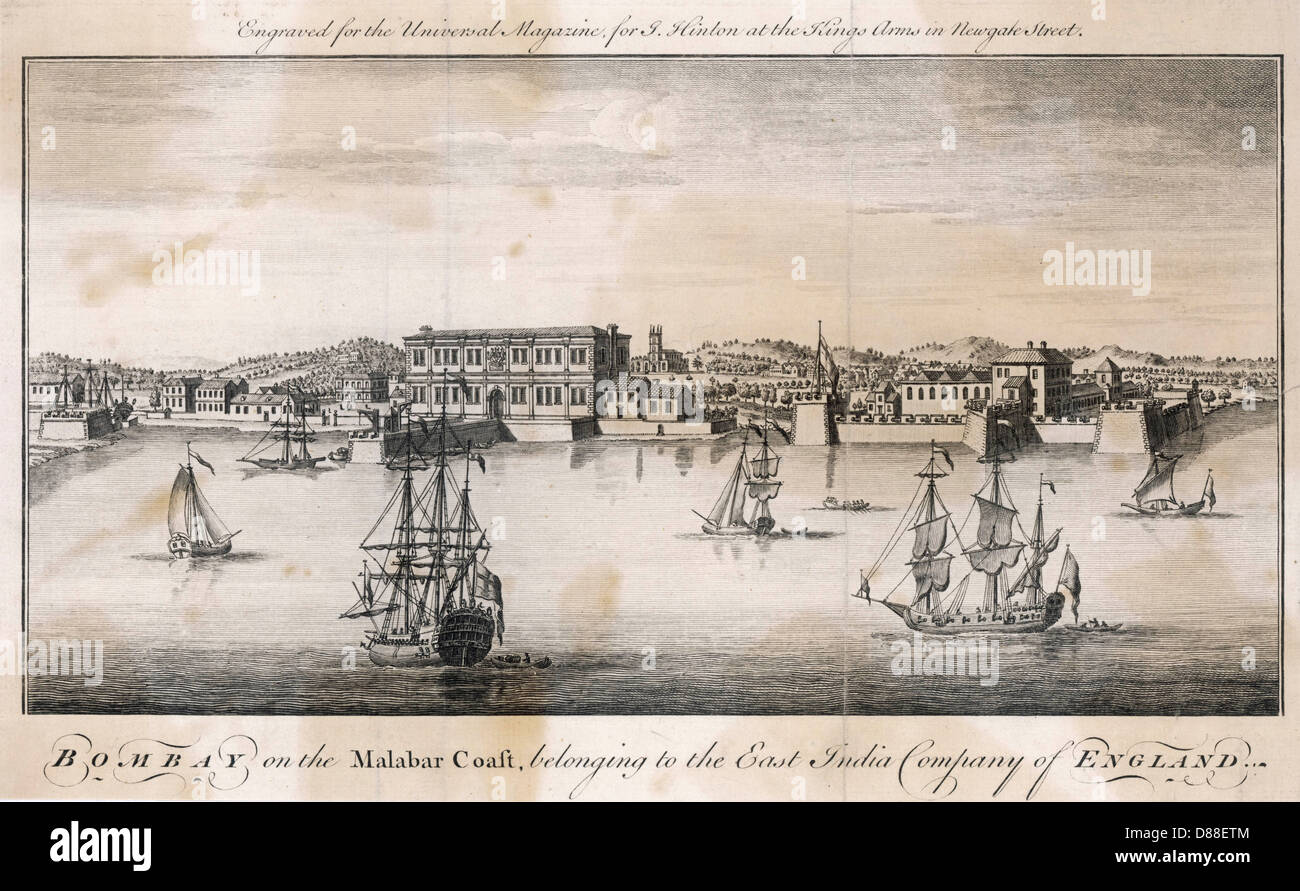Bombay (Mumbai), India, circa 1745 Stock Photo - Alamy