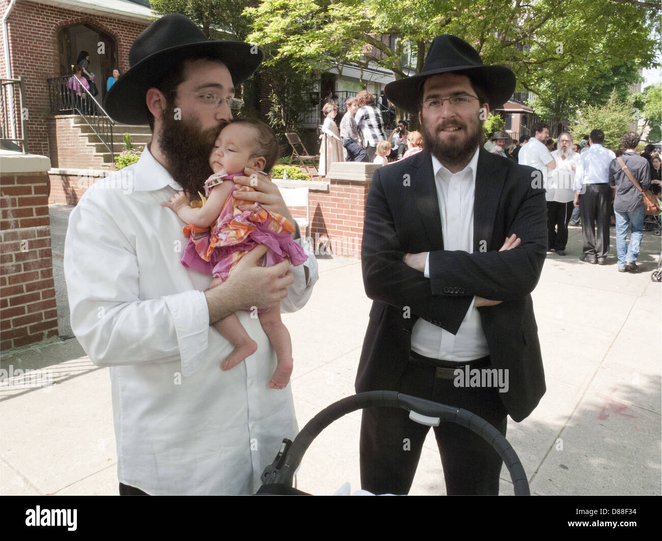Religious Jews at the "Great Parade" for the Jewish festival of Lag B ...