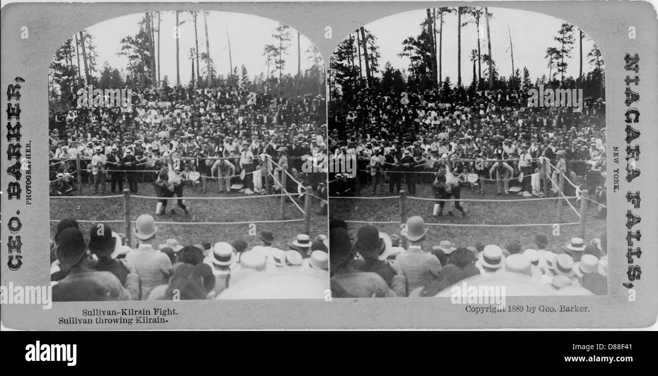 Sullivan - Kilrain stereocard 2 Stock Photo - Alamy