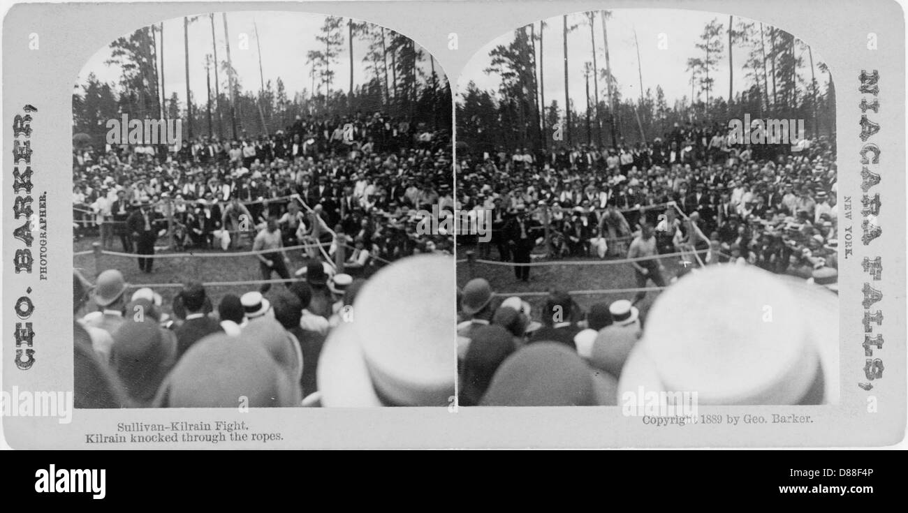 Sullivan - Kilrain stereocard 3 Stock Photo - Alamy