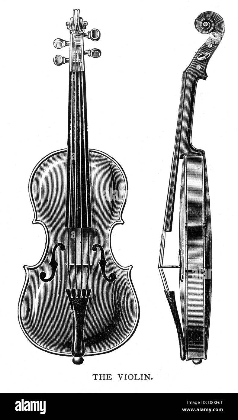 Music instruments violin Black and White Stock Photos & Images - Alamy