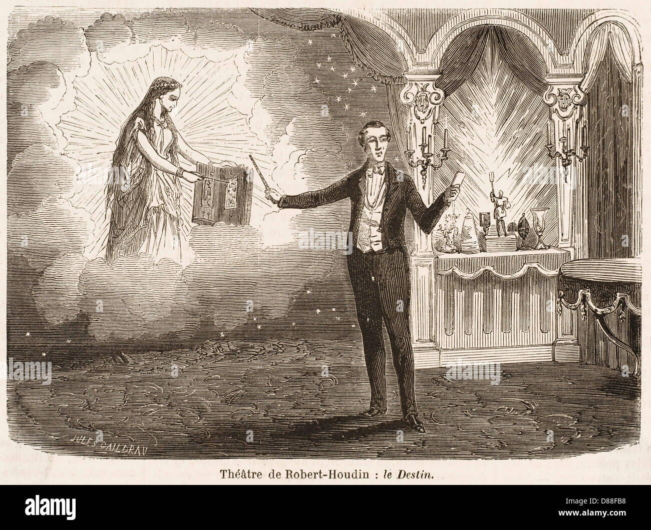 Robert Houdin On Stage Stock Photo - Alamy