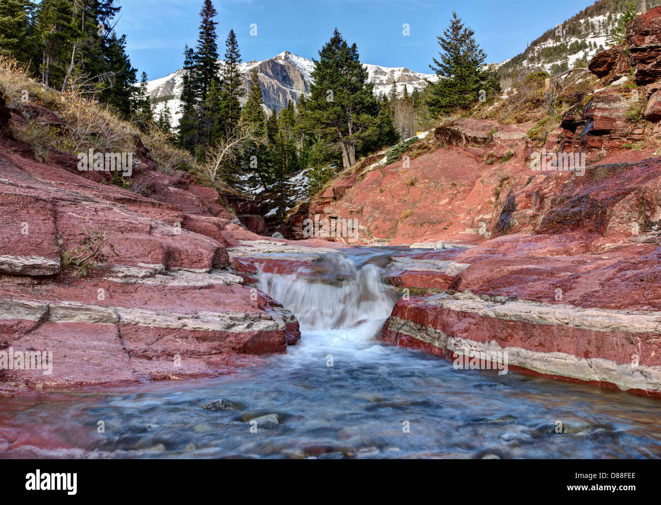 Red Rock Canyon Waterton Park Canada Alberta Stock Photo - Alamy