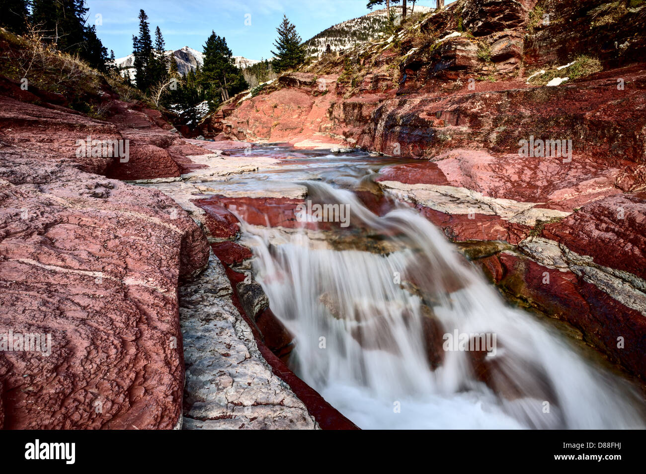 Red Rock Canyon Waterton Park Canada Alberta Stock Photo - Alamy