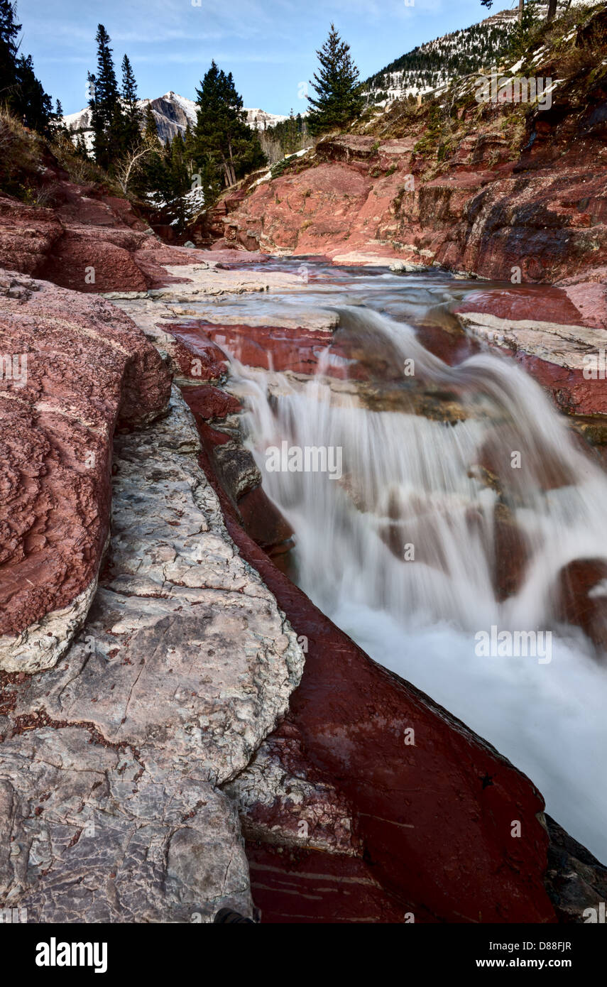 Red Rock Canyon Waterton Park Canada Alberta Stock Photo - Alamy