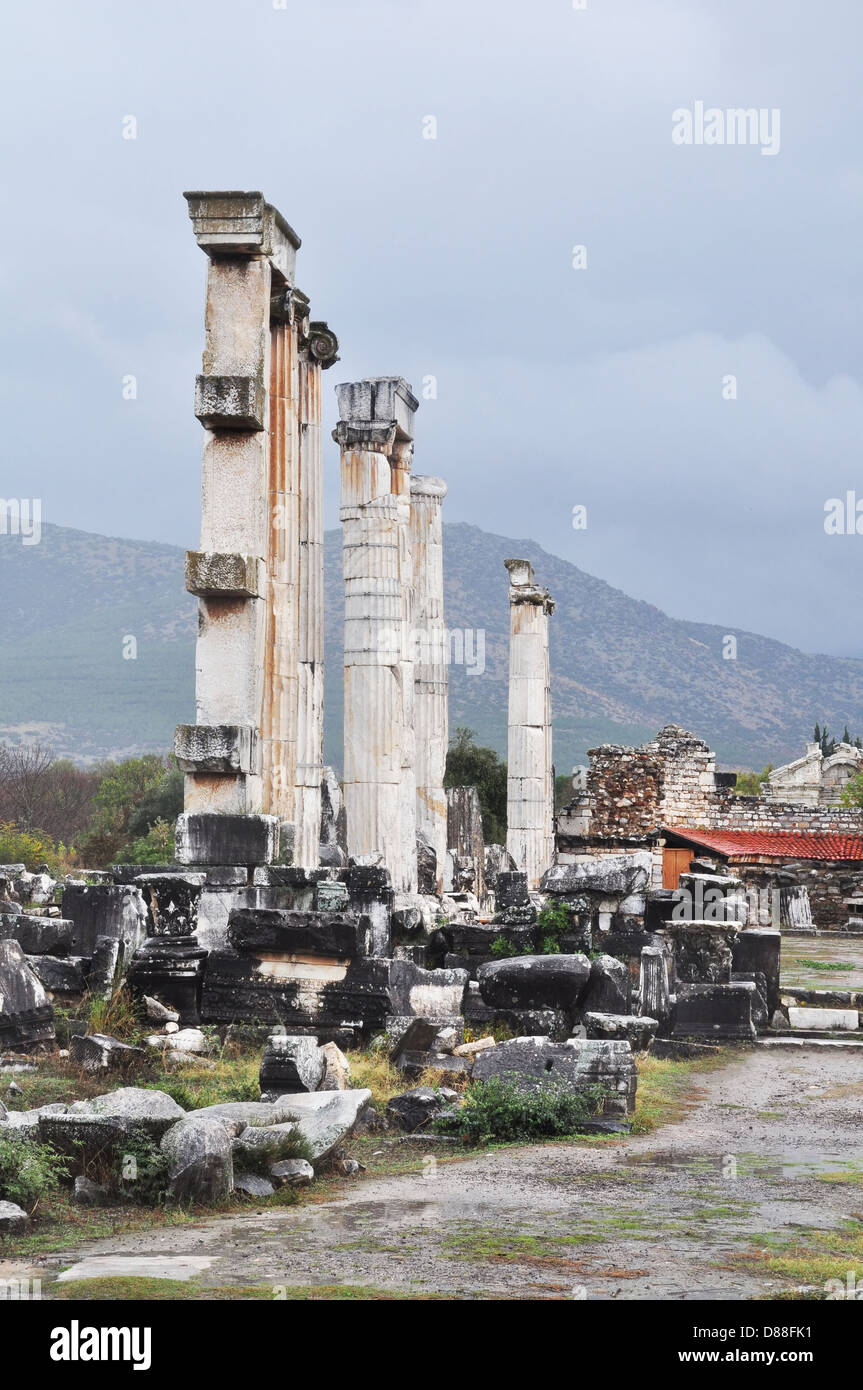 The beautiful columns that supported the Temple of Aphrodite. The ...