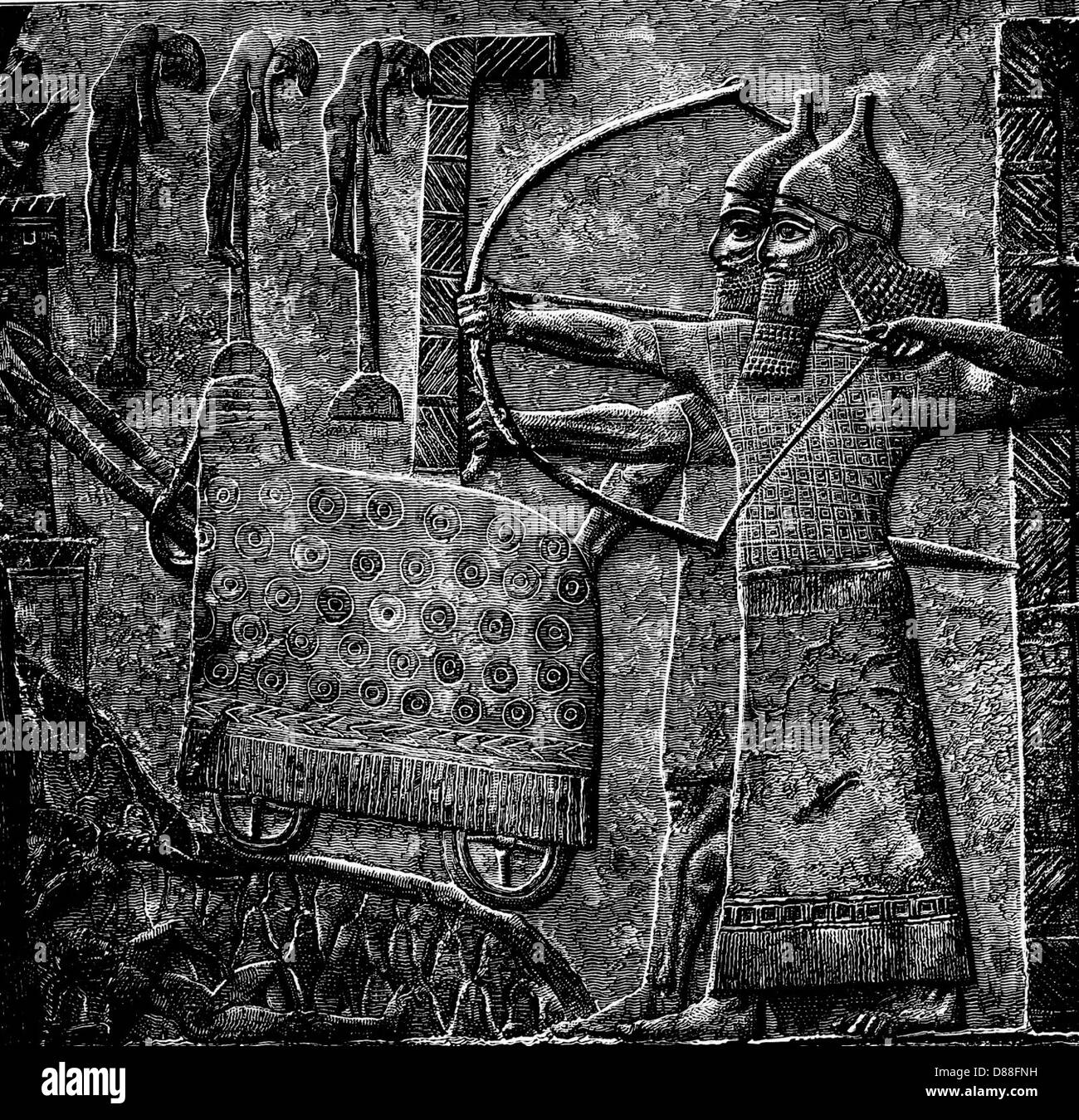 Tiglath-Pileser II - 1889 drawing Stock Photo - Alamy