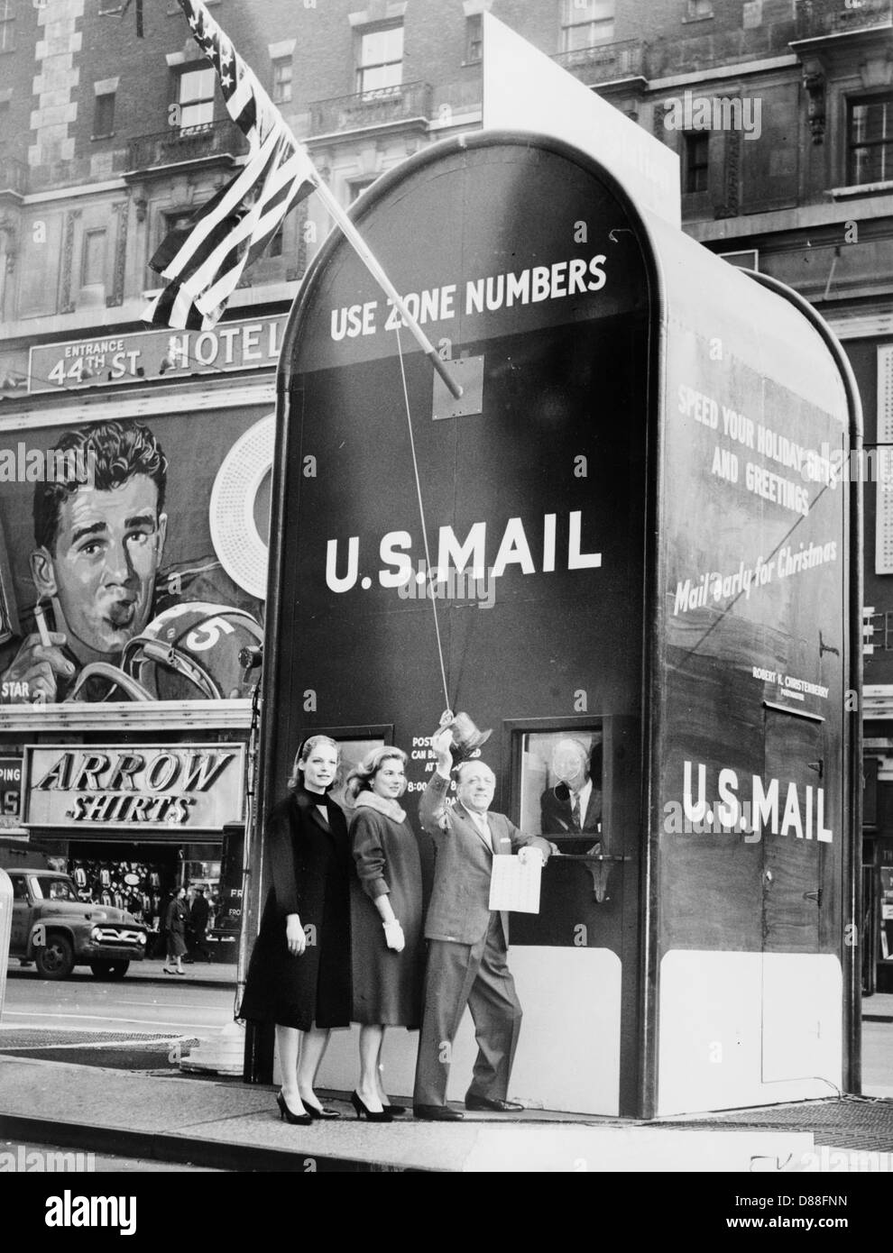 Times Square giant mailbox NYWTS Stock Photo - Alamy