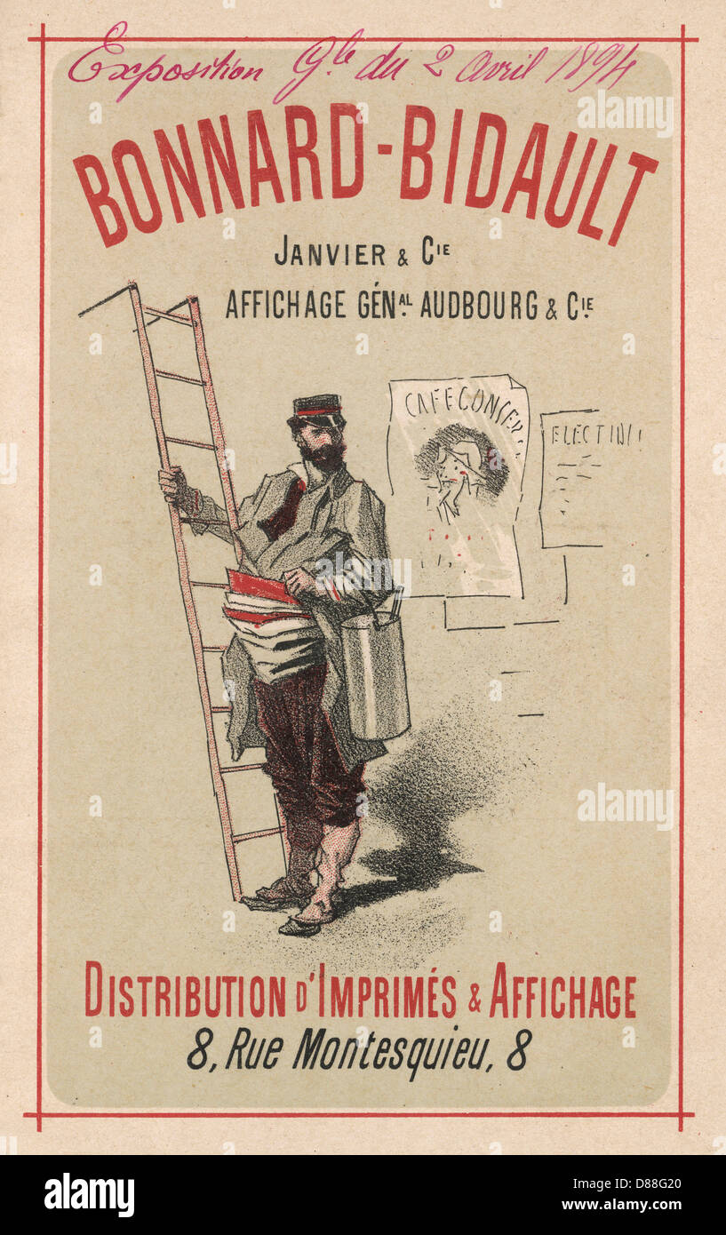 ADVERT/FRENCH BILL POST Stock Photo - Alamy