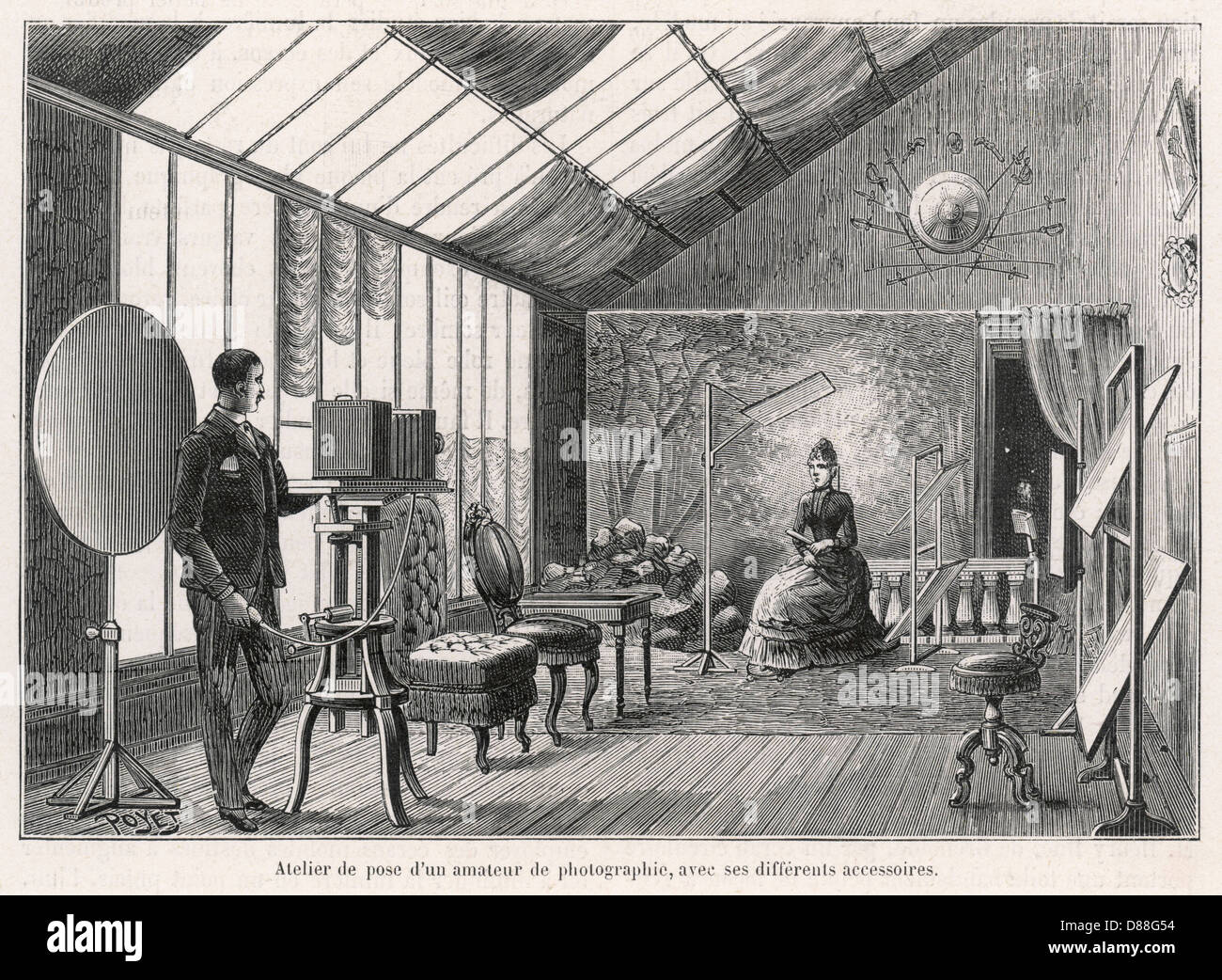 LADY IN PHOTO STUDIO Stock Photo - Alamy